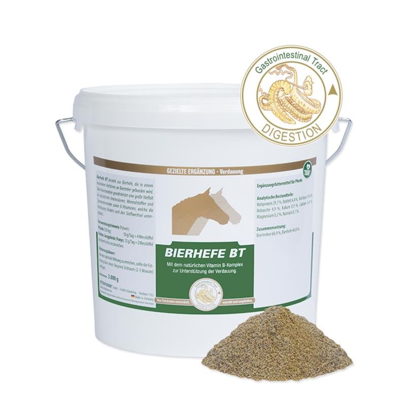 Vetripharm Monopräparat BIERHEFE BT 3000g Einzelfuttermittel für Pfer